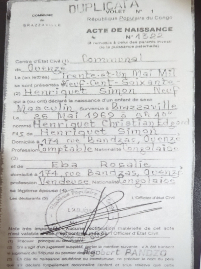 Acte de Naissance | PDF