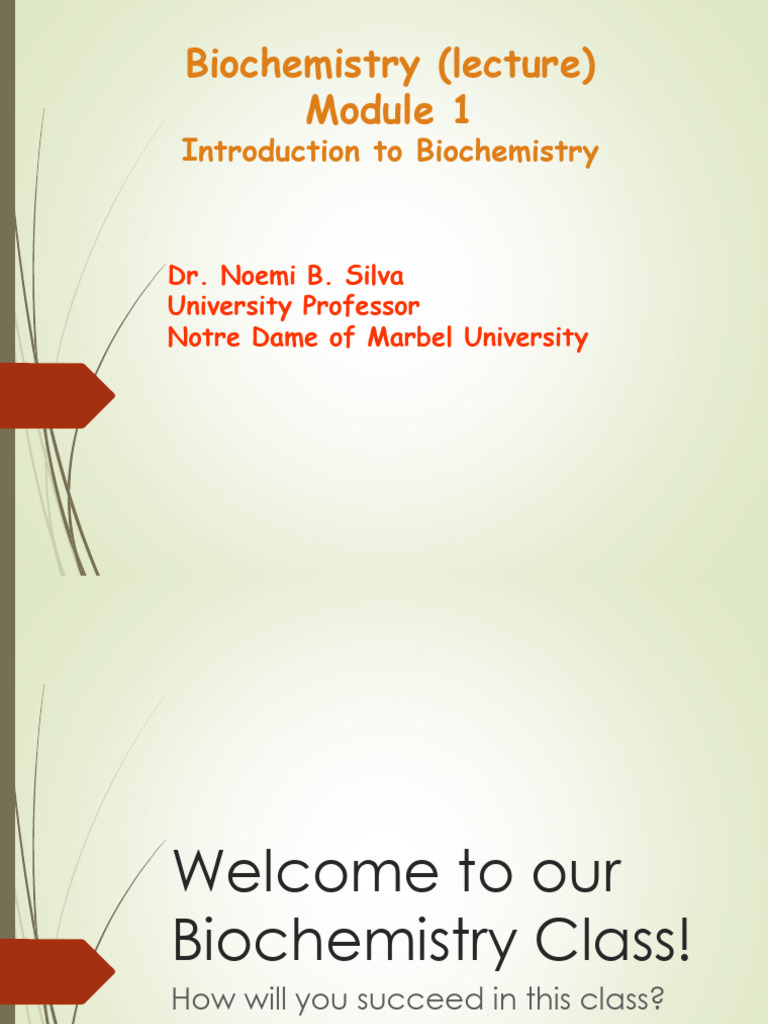 2a Introduction To Biochemistry | PDF | Biochemistry | Chemistry