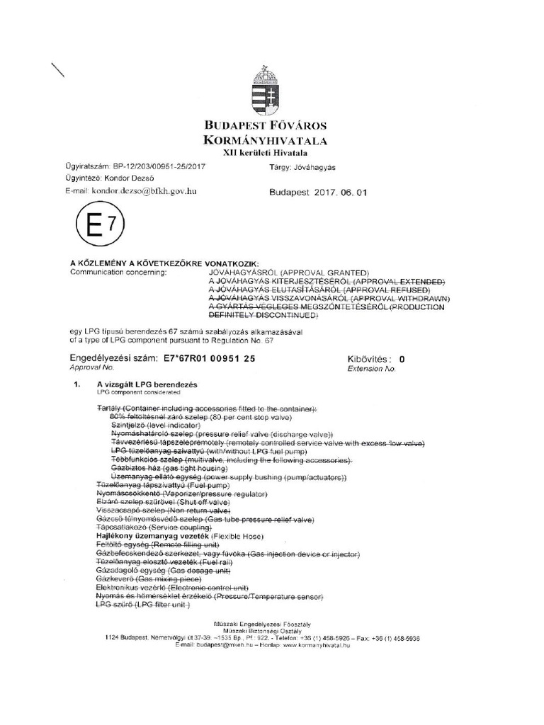 Approval LPG Certification | PDF