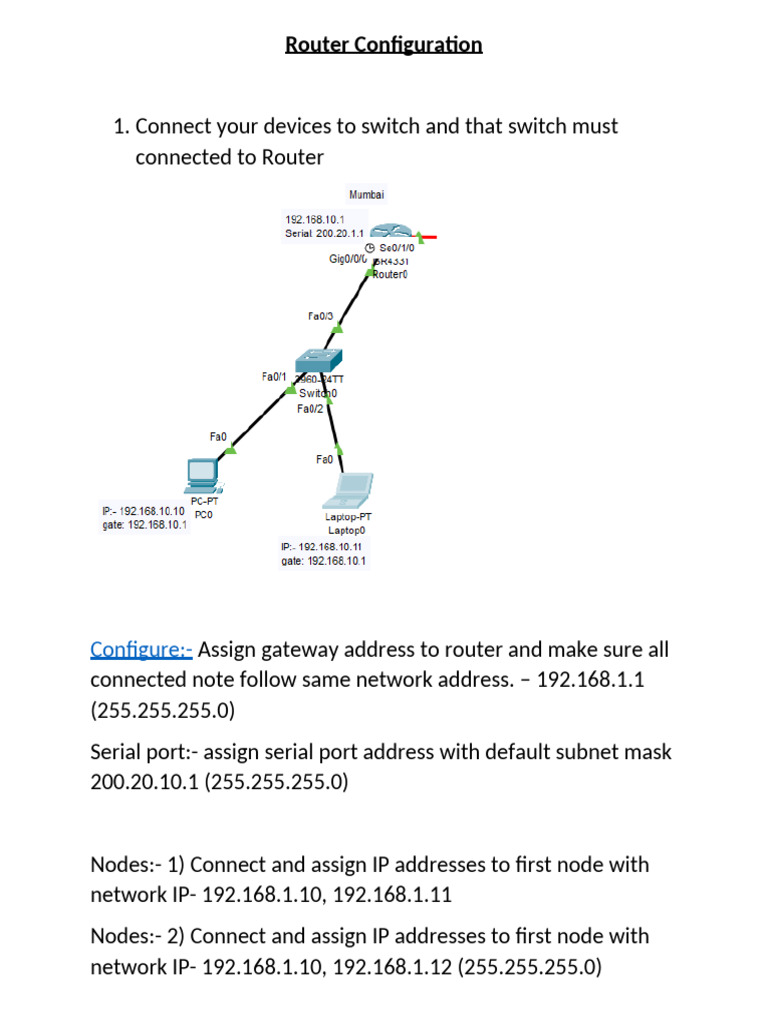 Router Configuration | PDF