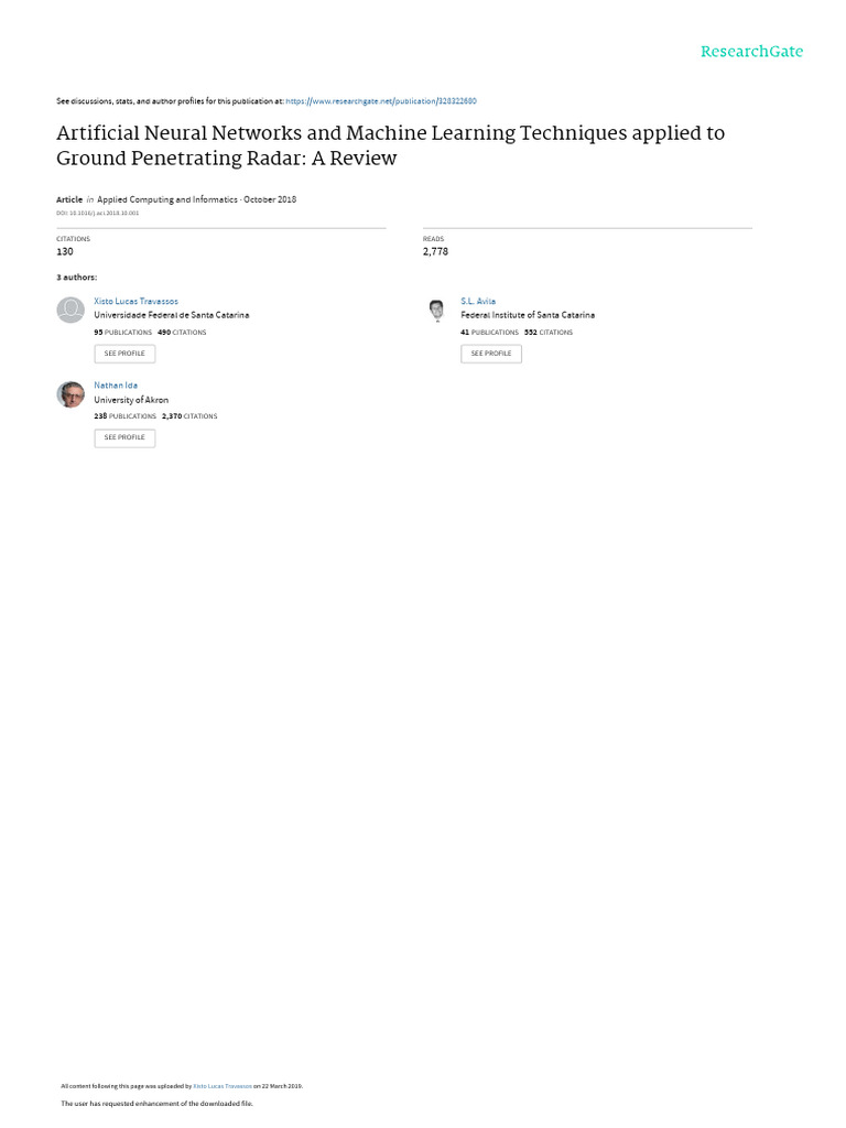 GPR Data Analysis with AI Techniques | PDF | Machine Learning | Image ...