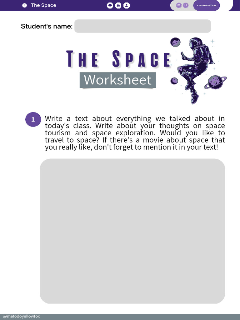 The Space Worksheet | PDF