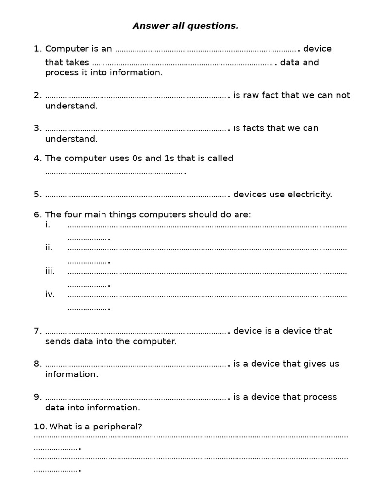 Basic 3 | PDF | Computer Hardware | Input/Output