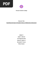 Academic Stress Scale Questionnaire | PDF