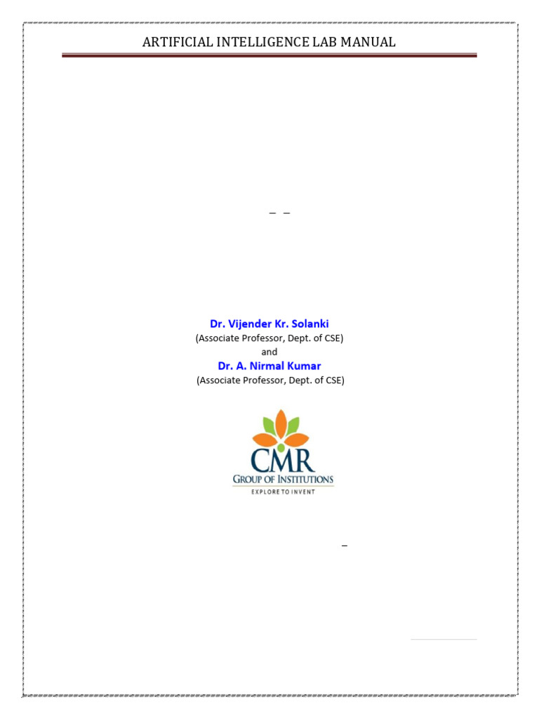 AI LAB Manual R18 2020-21 10.02.2021 | PDF | Vertex (Graph Theory ...