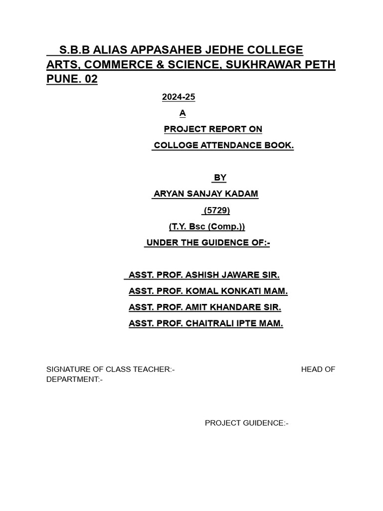 Summary of The College Attendance Book | PDF | User (Computing) | Computing