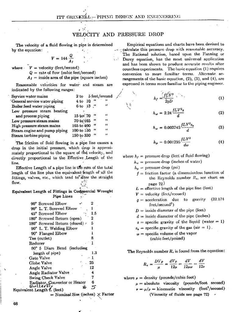 Dokumen - Tips - Velocity and Pressure Drop | PDF