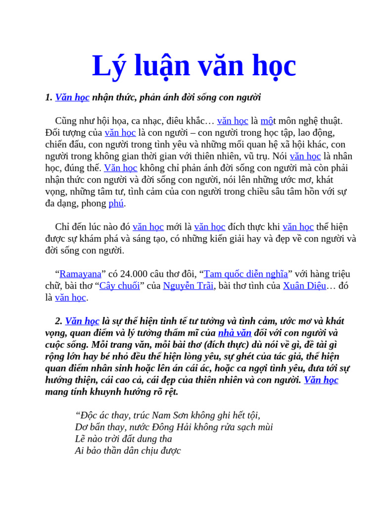 Tai Lieu Li Luan Van Hoc | PDF