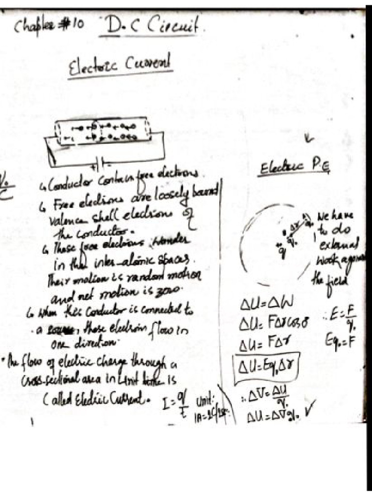 Physics Chap - 10 DC Circuit | PDF