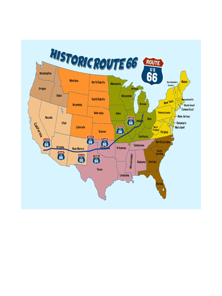 Printable Route 66 Map - 247198.jpg | PDF