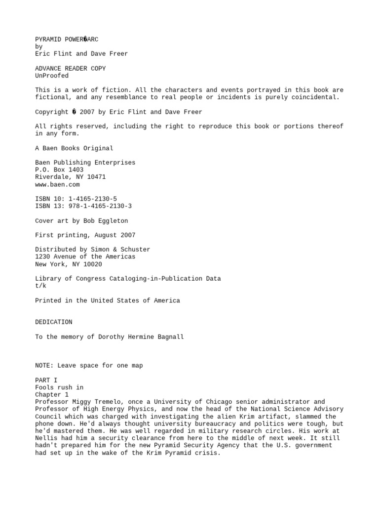 Flint, Eric - Pyramid Power | PDF