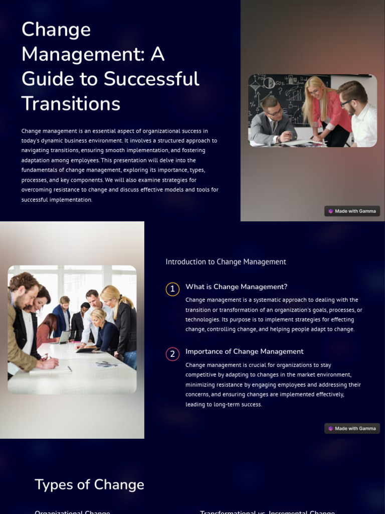 Change Management A Guide To Successful Transitions | PDF | Change ...