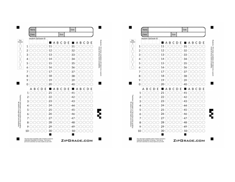 Answer Sheet | PDF