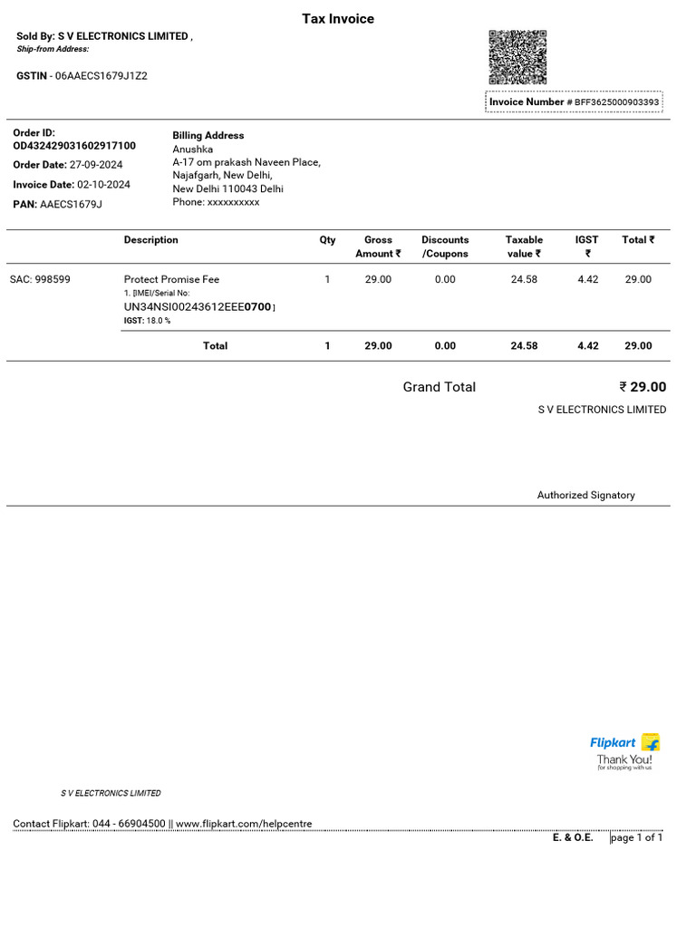 Invoice for Acer Gaming Laptop Purchase | PDF | Personal Computers ...
