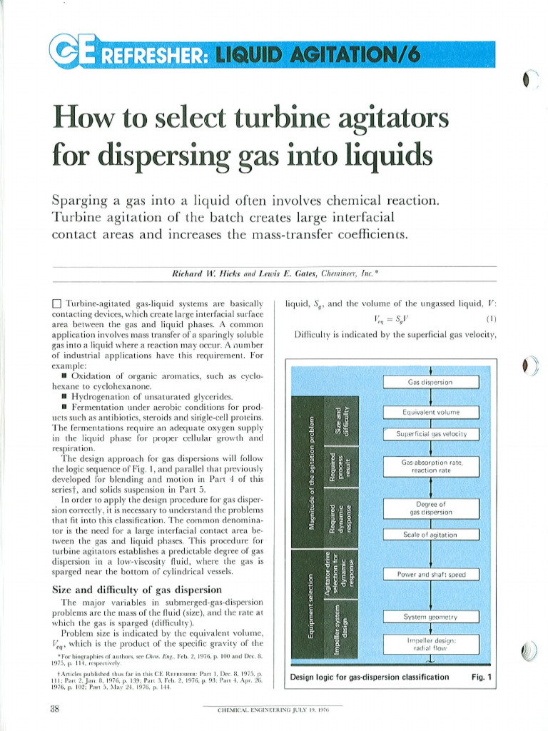 6-12 - How To Select Gas Dispersion Agitators | PDF