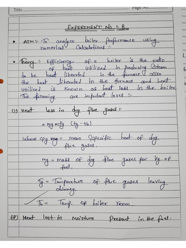Thermodynamics Experiment 8 | PDF
