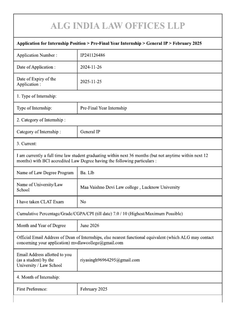 AGL Internship | PDF