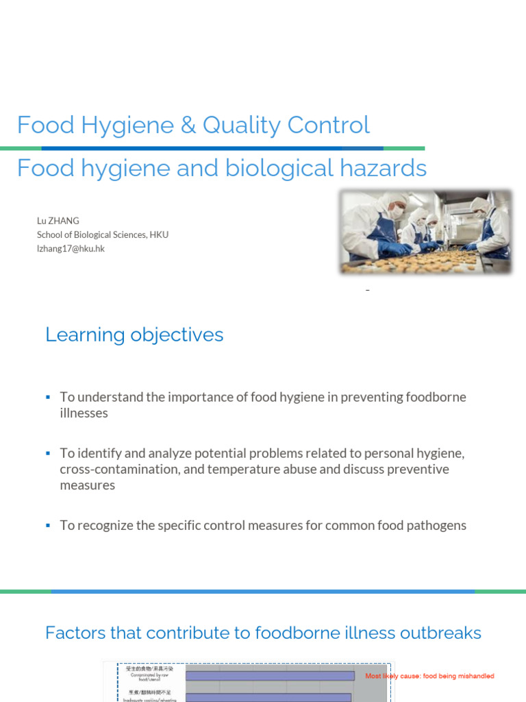 L3_Food hygiene and biological hazards | PDF | Foodborne Illness | Hand ...
