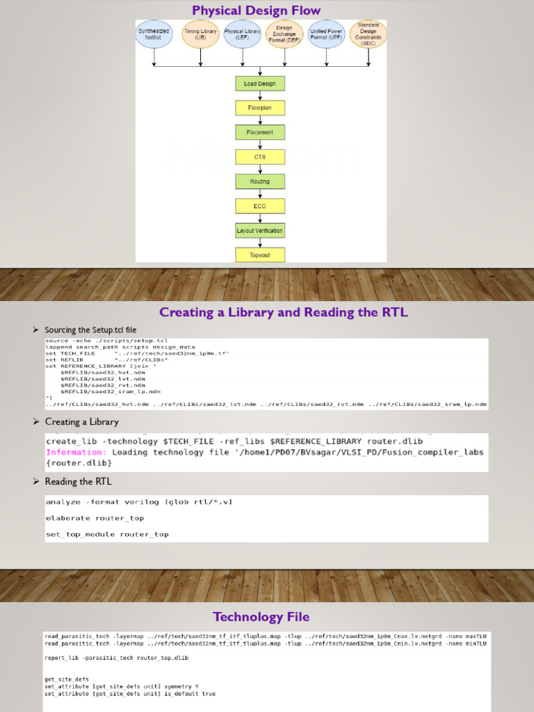 Physical Design Flow With Tool | PDF