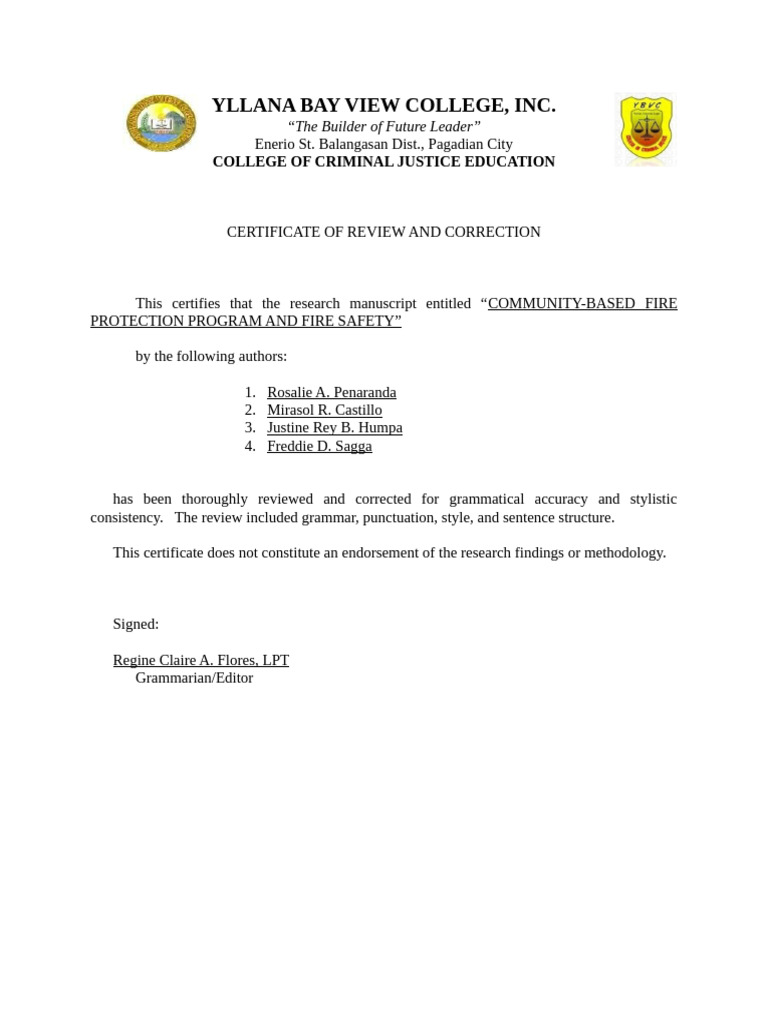 Certificate of Thesis Editing Blank 1 | PDF