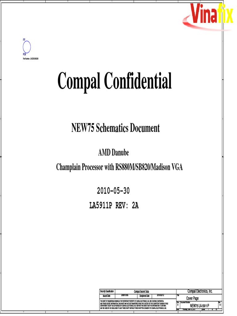 Compal LA-5911P r2A | PDF | Computer Hardware | Computer Engineering