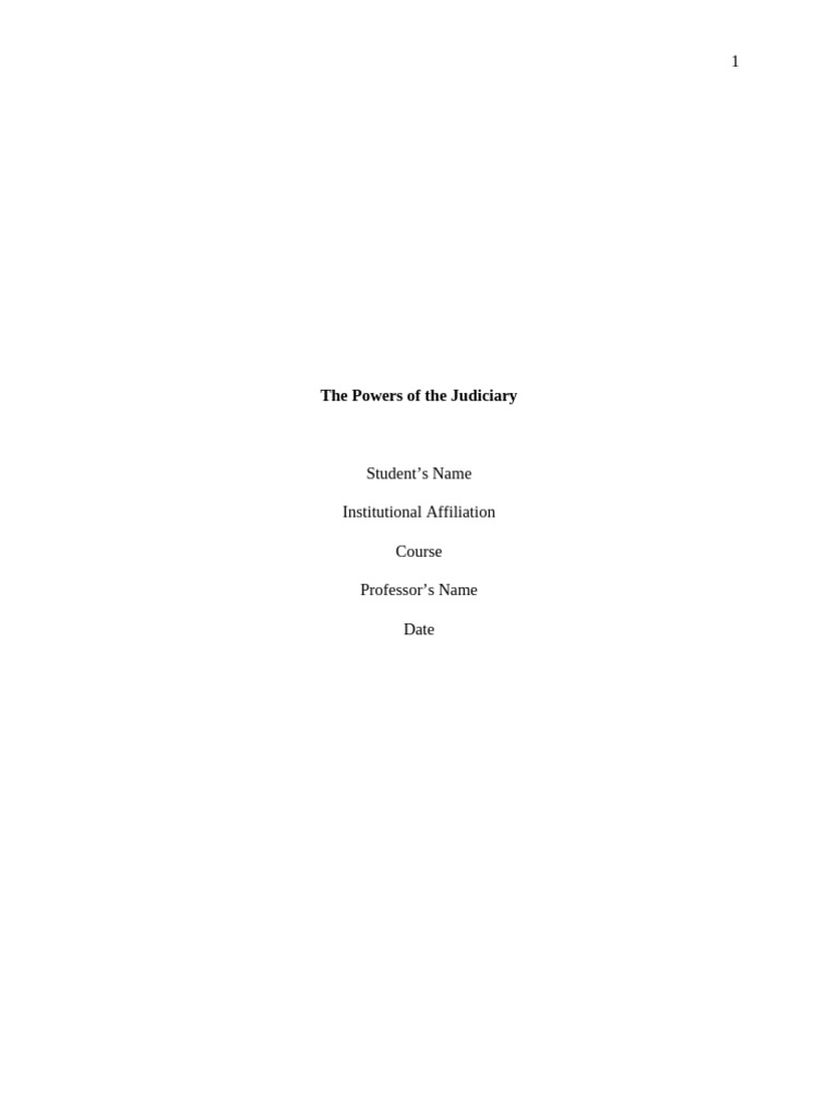 Judiciary Powers and Checks Explained | PDF | Supreme Court Of The ...