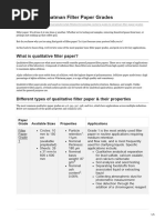 Whatman Qualitative Filter Paper Guide | PDF | Filtration | Chemistry