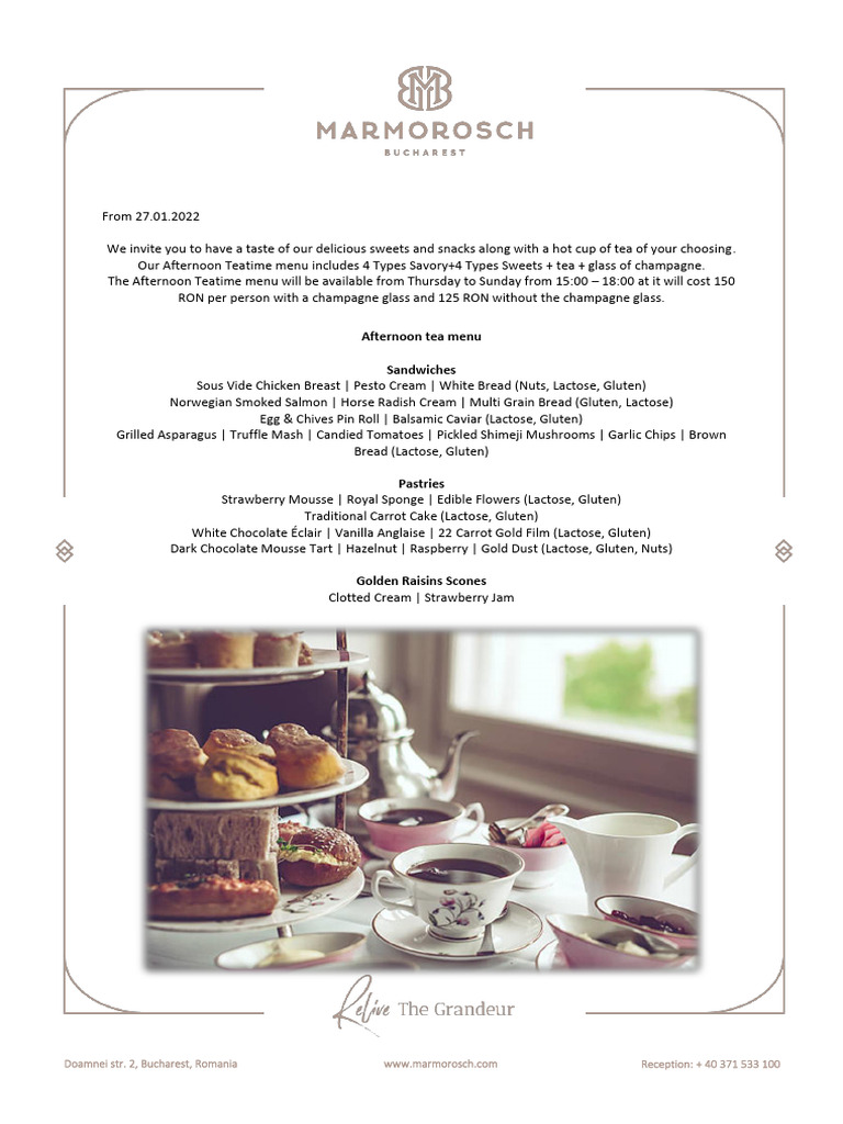 The Marmorosch - Teatime | PDF