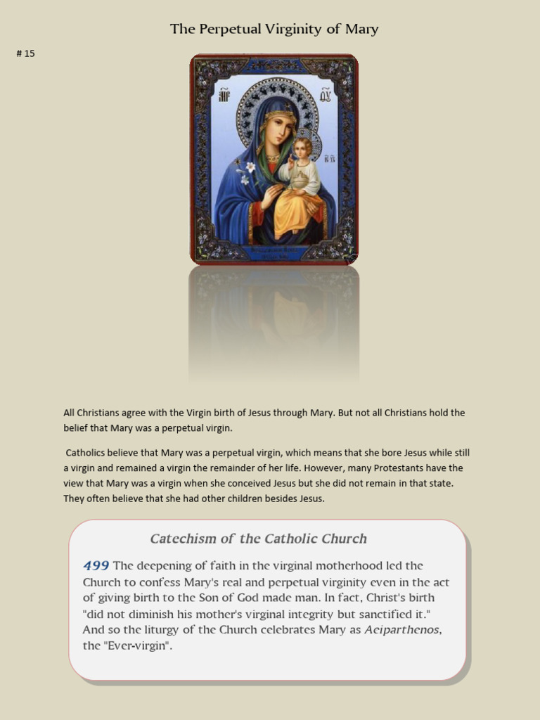 The Perpetual Virginity of Mary | PDF | Mary, Mother Of Jesus | Jesus