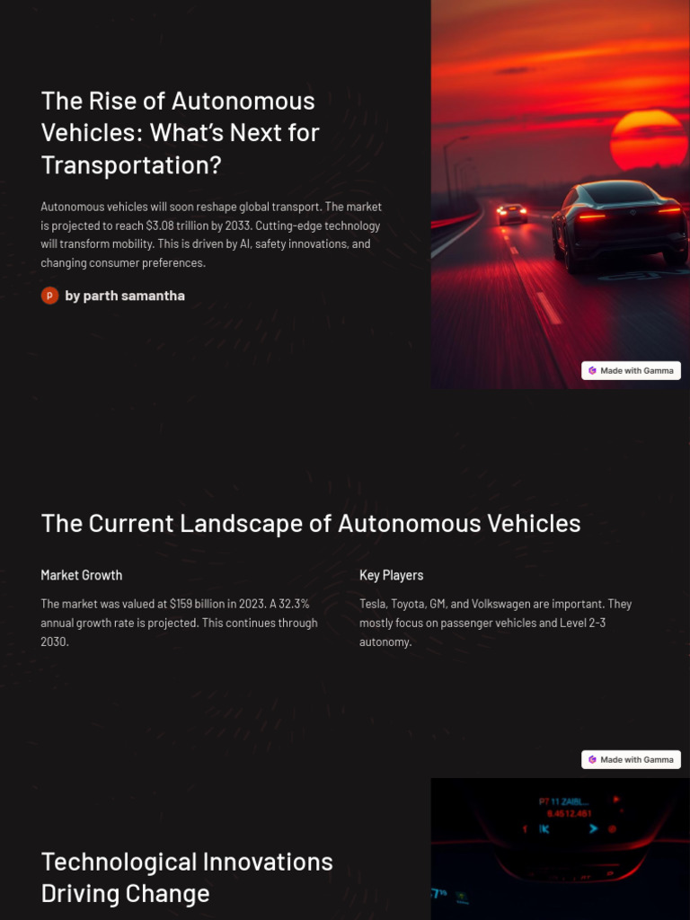 The Rise of Autonomous Vehicles Whats Next For Transportation | PDF
