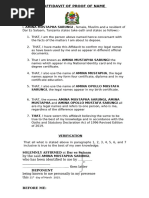 Botswana Police Affidavit Template | PDF
