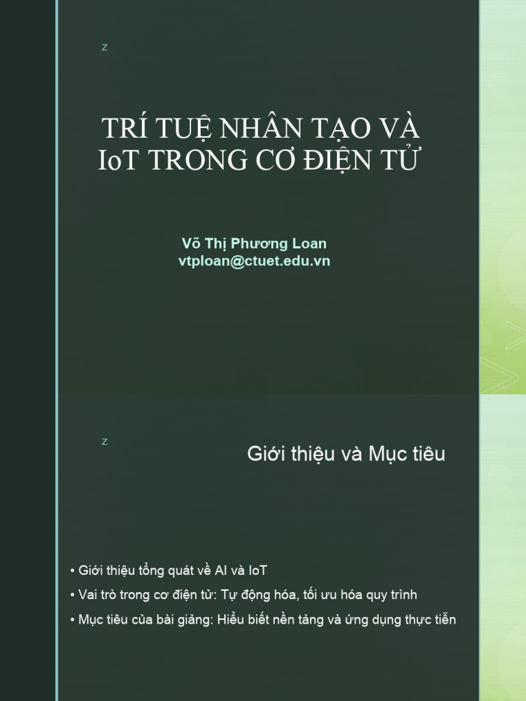 Chương 7 AI va IoT trong he thong CDT | PDF