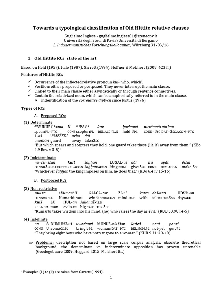Towards a Typological Classification Of | PDF | Clause | Syntax