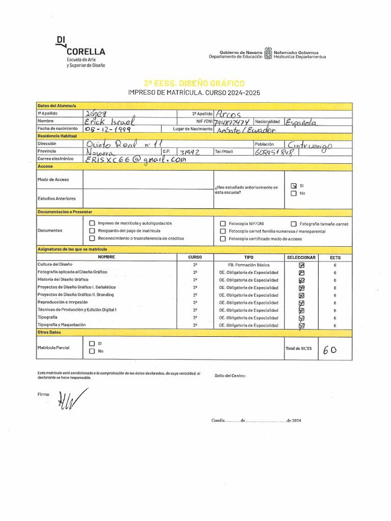 Matricula 2 Erick EESS Diseño Grafico | PDF