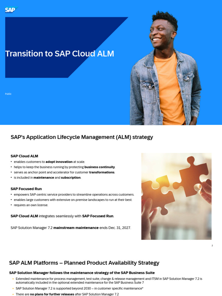 Transition To SAP Cloud ALM Overview | PDF | Cloud Computing | Computing