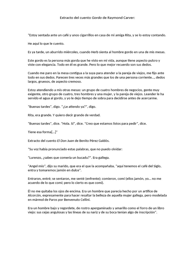 El Cuento Realista | PDF