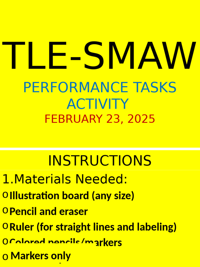 4th Quarter Tle Smaw Grade 8 Performance Tasks Activity 2 | PDF ...