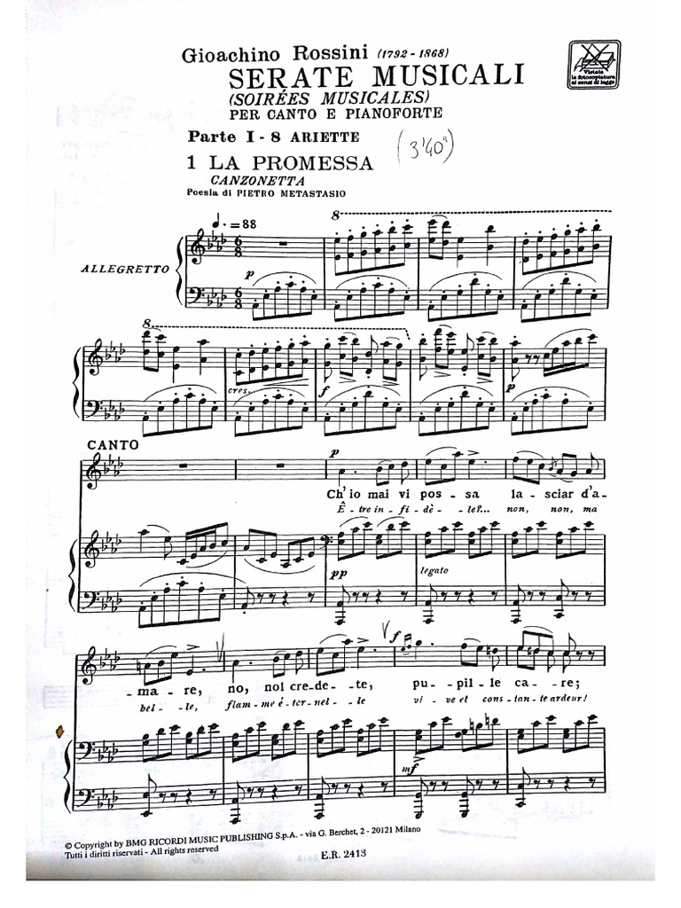 Rossini - La Promessa | PDF