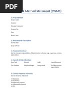 Safe Work Method Statement Template | PDF | Personal Protective ...