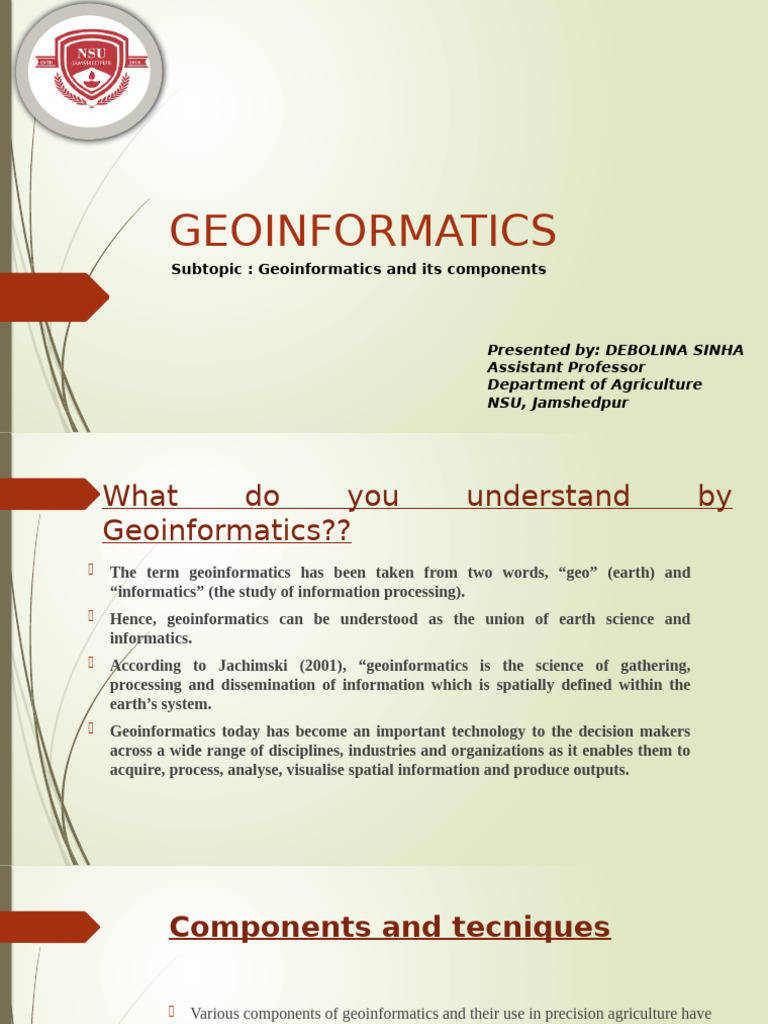 Geoinformatics e Content 5 | PDF | Geodesy | Geographic Information System