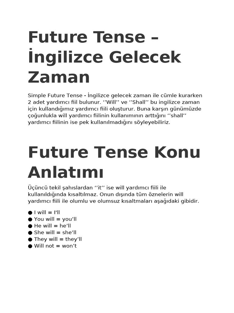 Future Tense | PDF