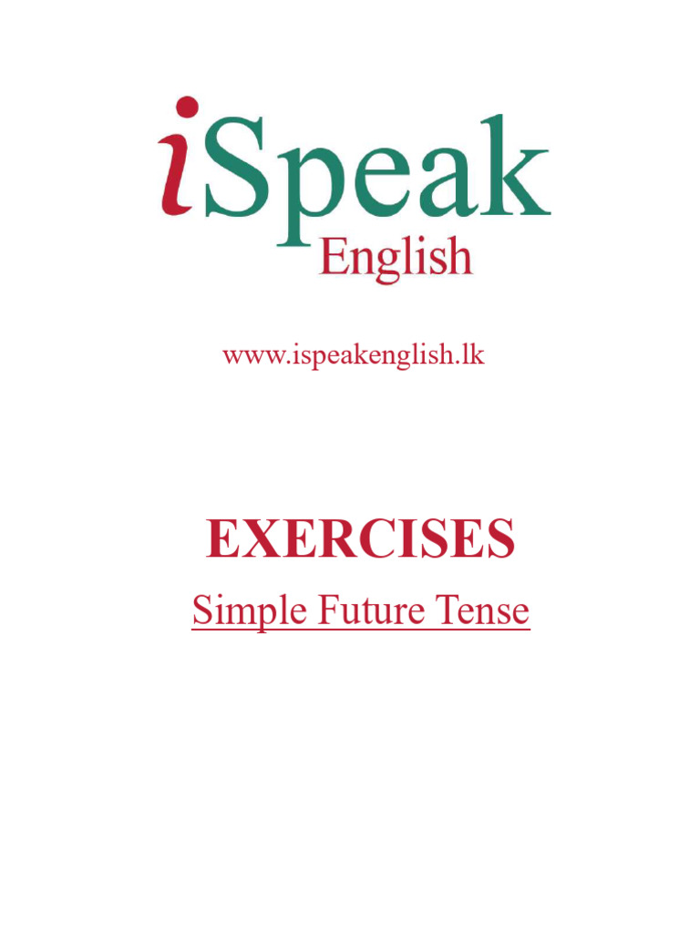Exercise 3 Simple Future Tense | PDF