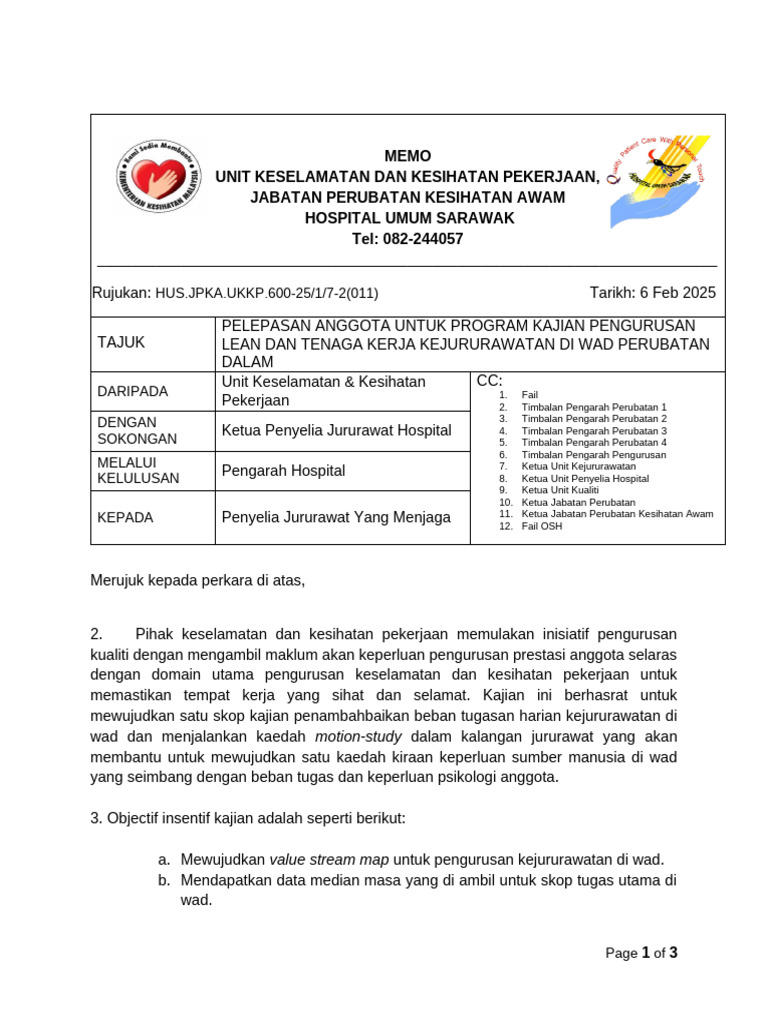 Memo Pelepasan | PDF