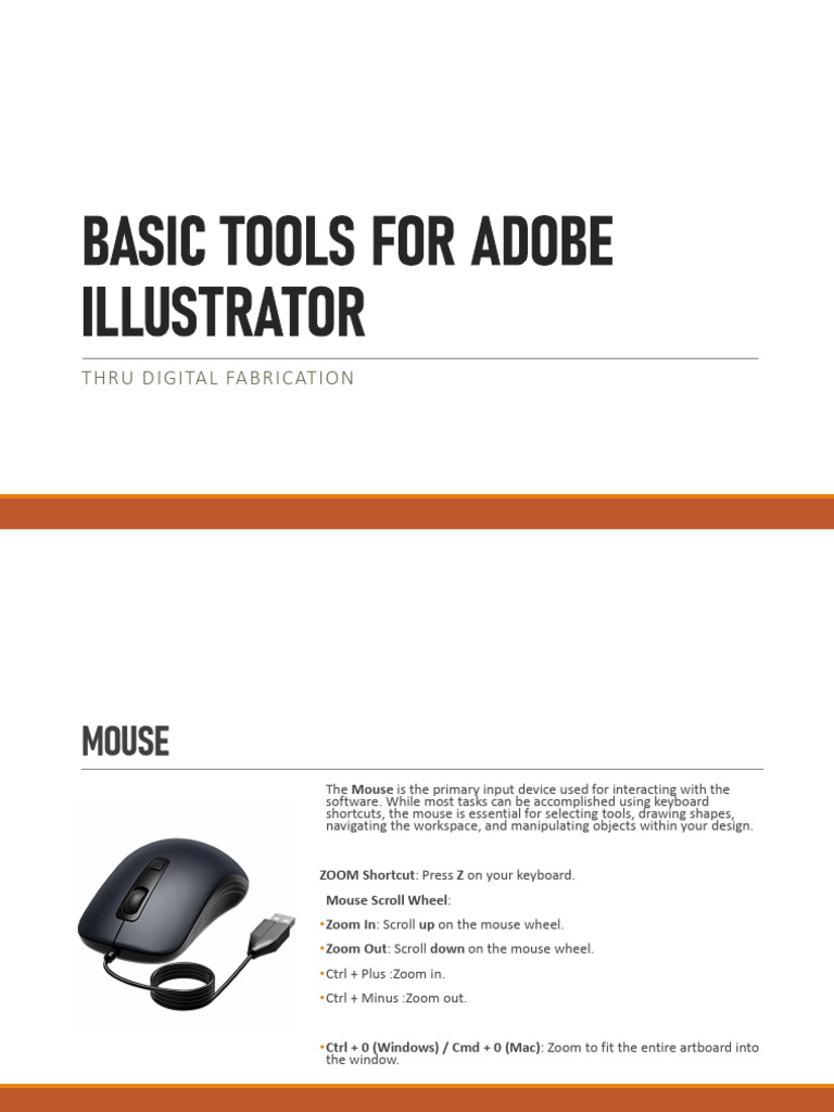 Handout No.4 - BASIC TOOLS FOR ADOBE ILLUSTRATOR | PDF | Adobe Illustrator | Computer Keyboard