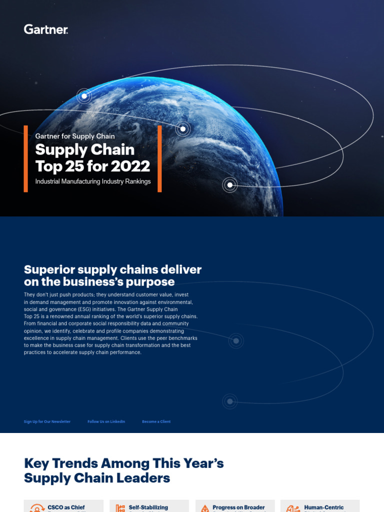 Gartner Supply Chain Top 25 For 2022 Industrial Manufacturing Industry ...