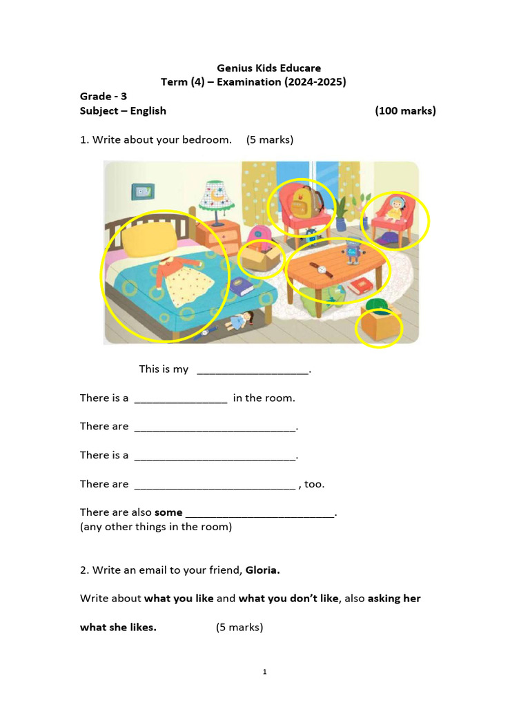 Grade 3 - English - Term 4 - Genius Kids Educare | PDF
