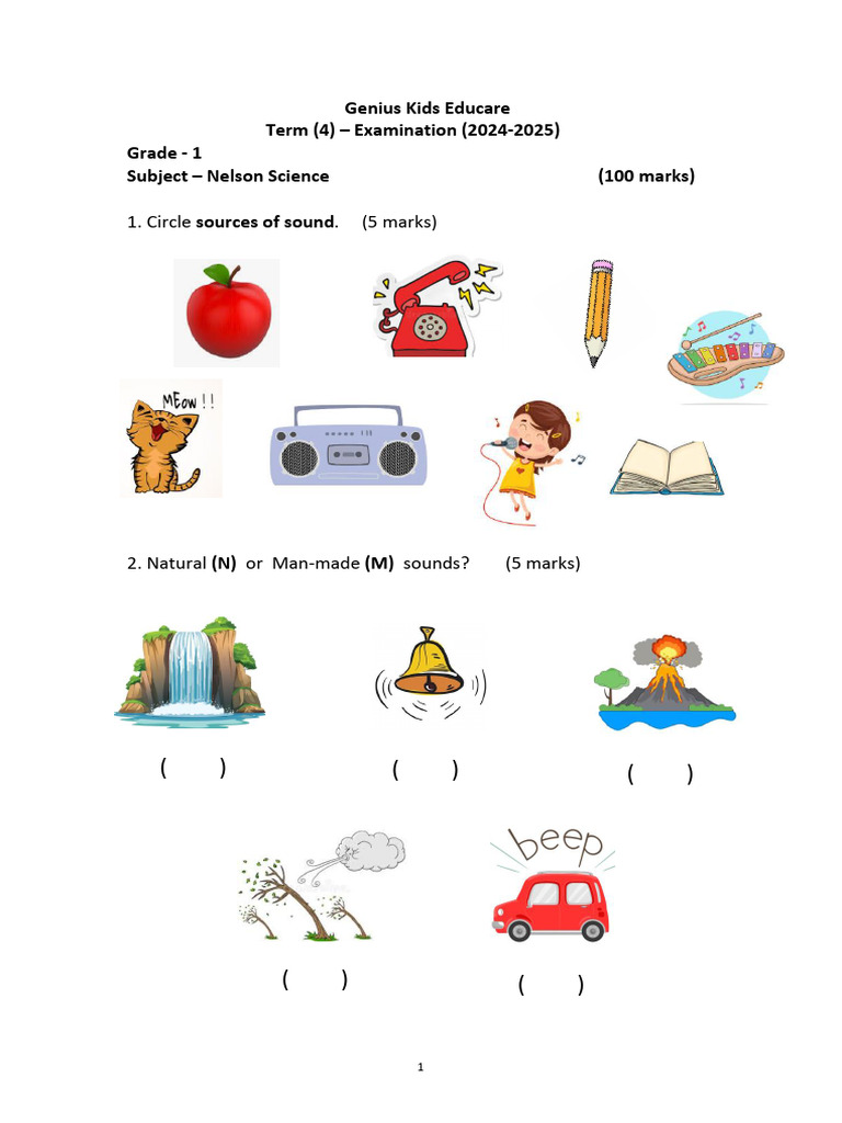 Grade 1 - Nelson Science - Term 4 - Genius Kids Educare | PDF | Senses