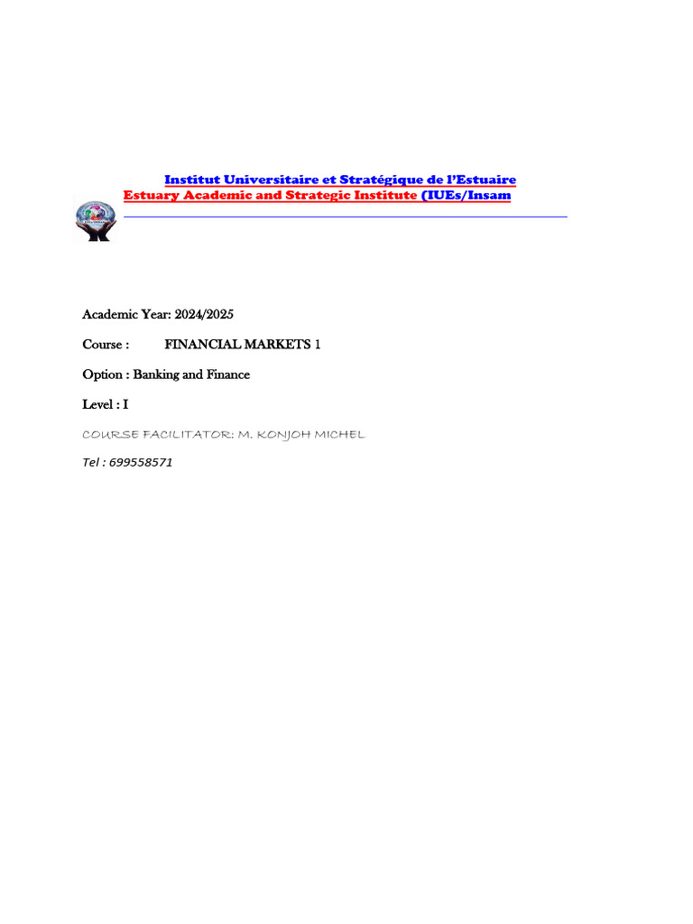 Understanding Money Markets and Instruments | PDF | Money Market | Loans