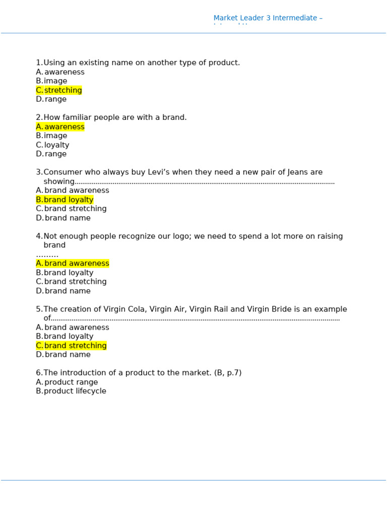 100 câu đầu TATM | PDF | Dividend | Advertising