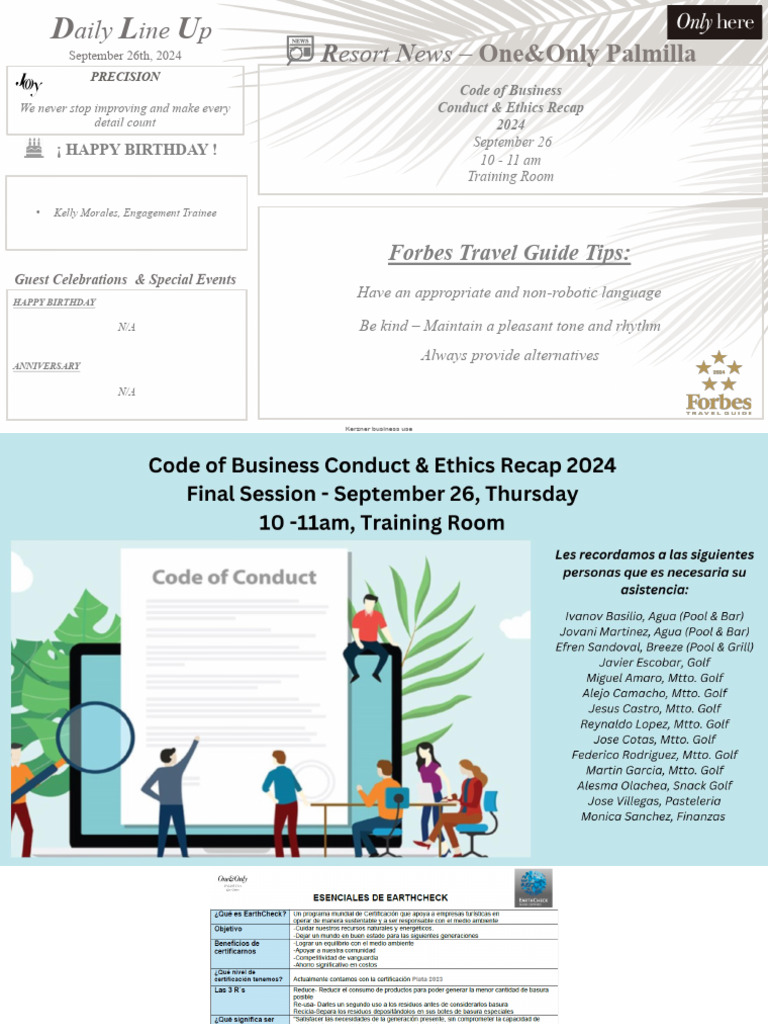 The Daily Meeting Report Sep 26th | PDF